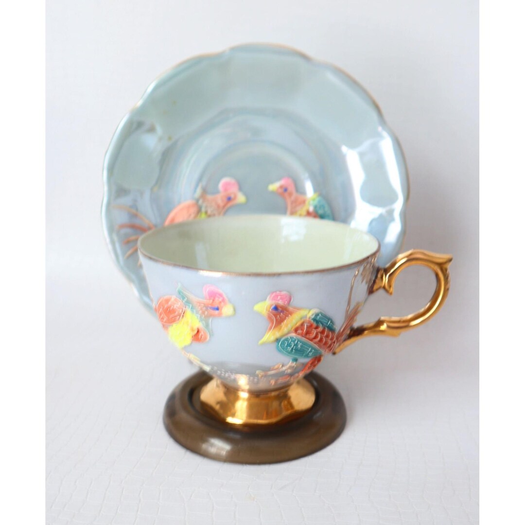 Vintage Lusterware Tea Cup & Saucer Teacup Dragonware - Etsy