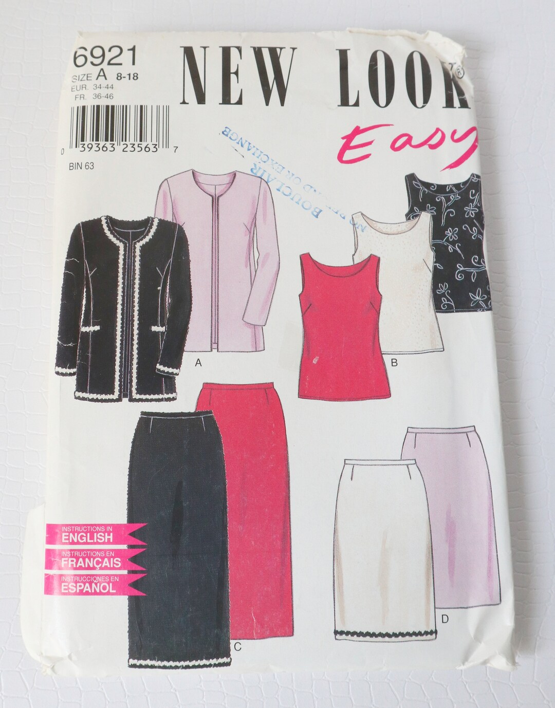 New Look 6921 Sewing Pattern Women's Separates Jacket Tops and Skirt ...