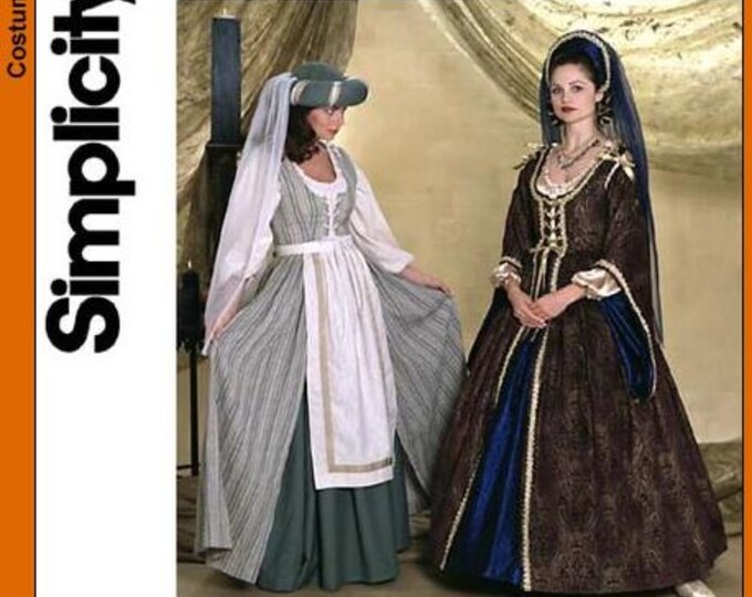 Simplicity 7756 Sewing Pattern Renaissance Lady or Lady in Waiting ...