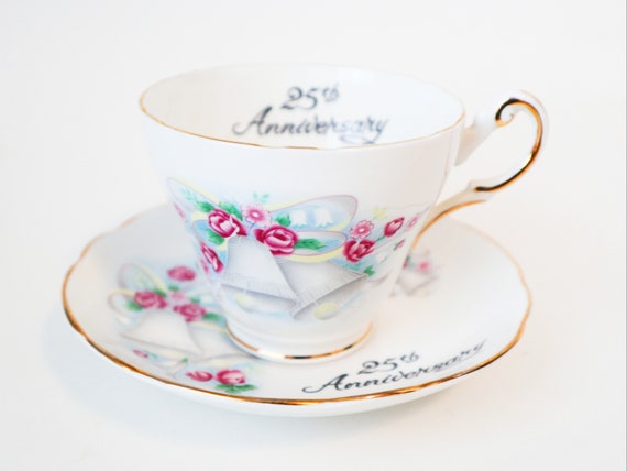 Vintage Royal Stuart 25th Anniversary Wedding Bells Teacup and - Etsy