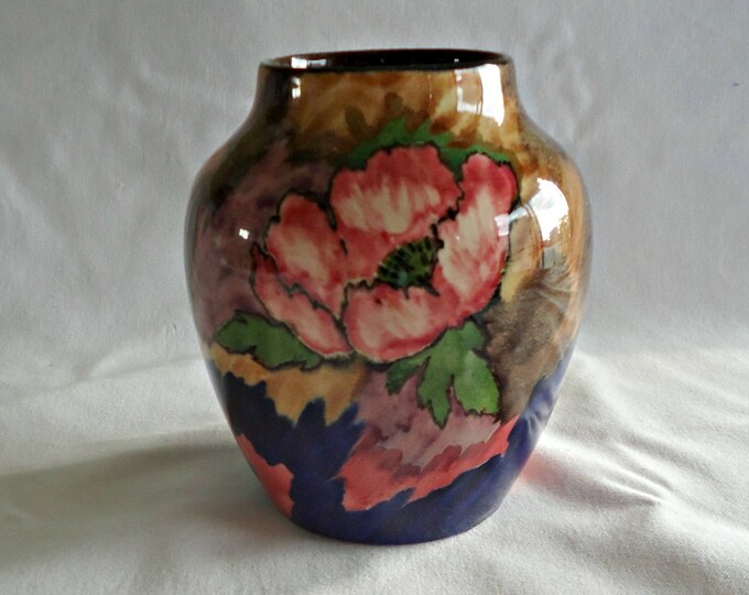 Vintage H K Tunstall Vase Poppy England Pottery - Etsy