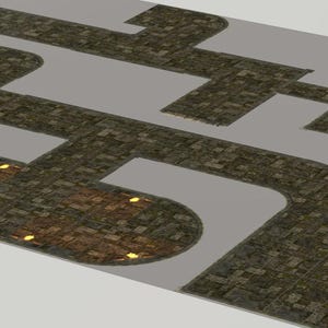 Printable Modular Dungeon Tiles – 2D Map Pack for D&D, Pathfinder, and ...