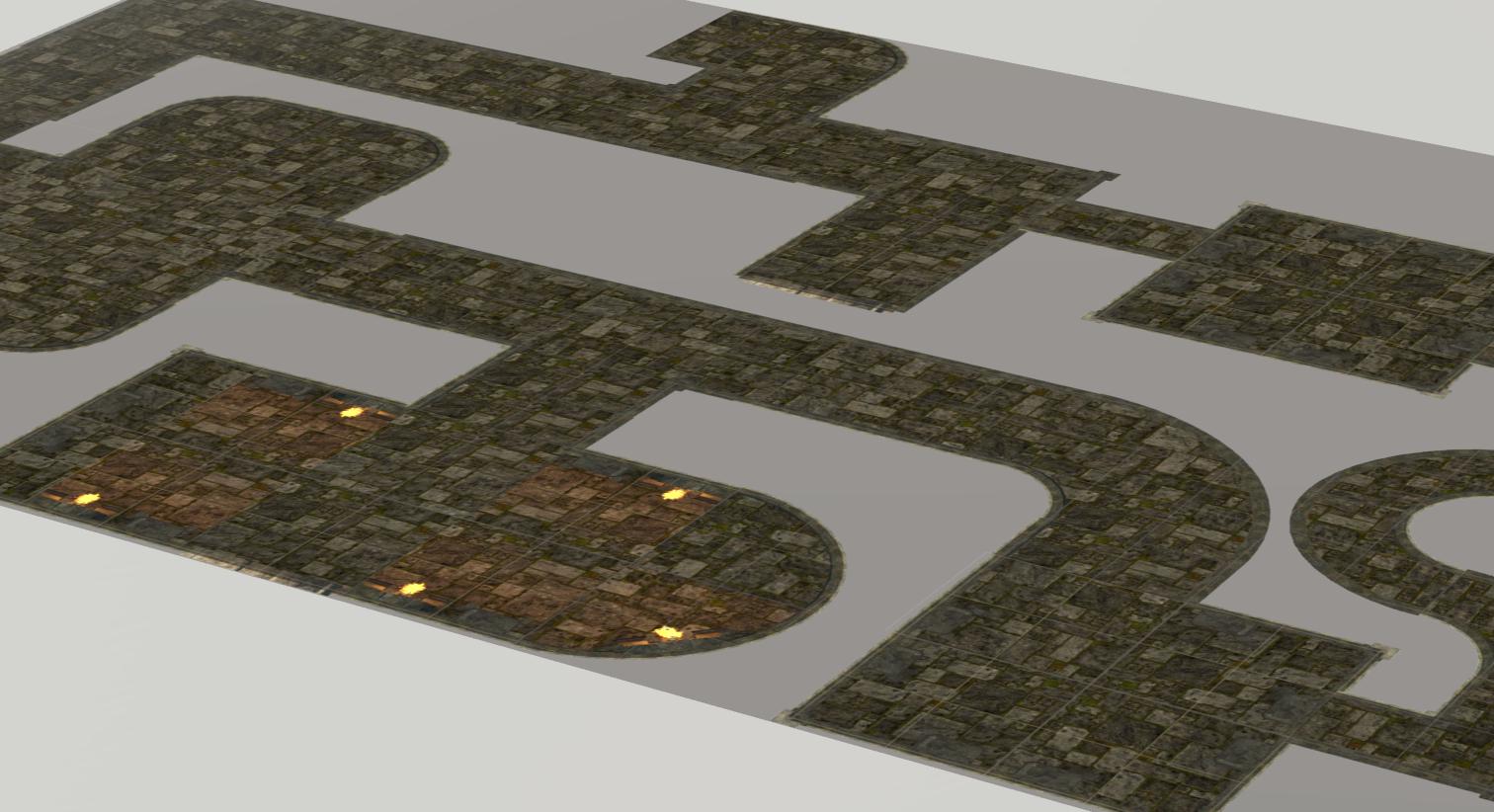 Printable Modular Dungeon Tiles – 2D Map Pack for D&D, Pathfinder, and ...