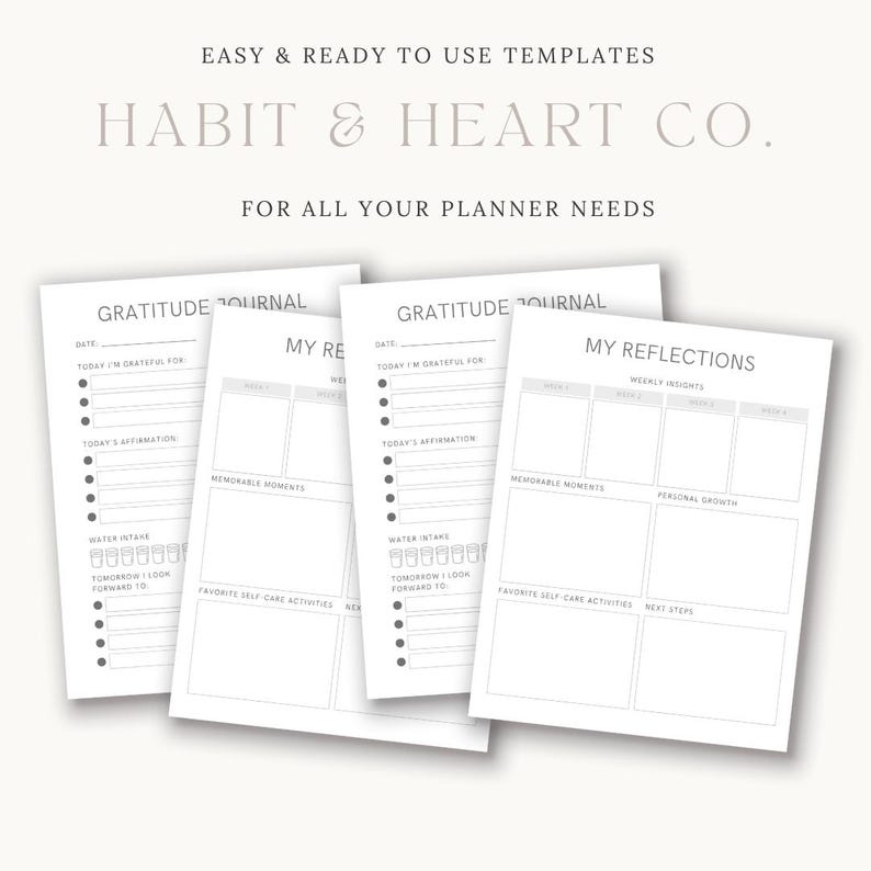 Habit Tracker and Emotional Regulation Printable Template (instant PDF ...