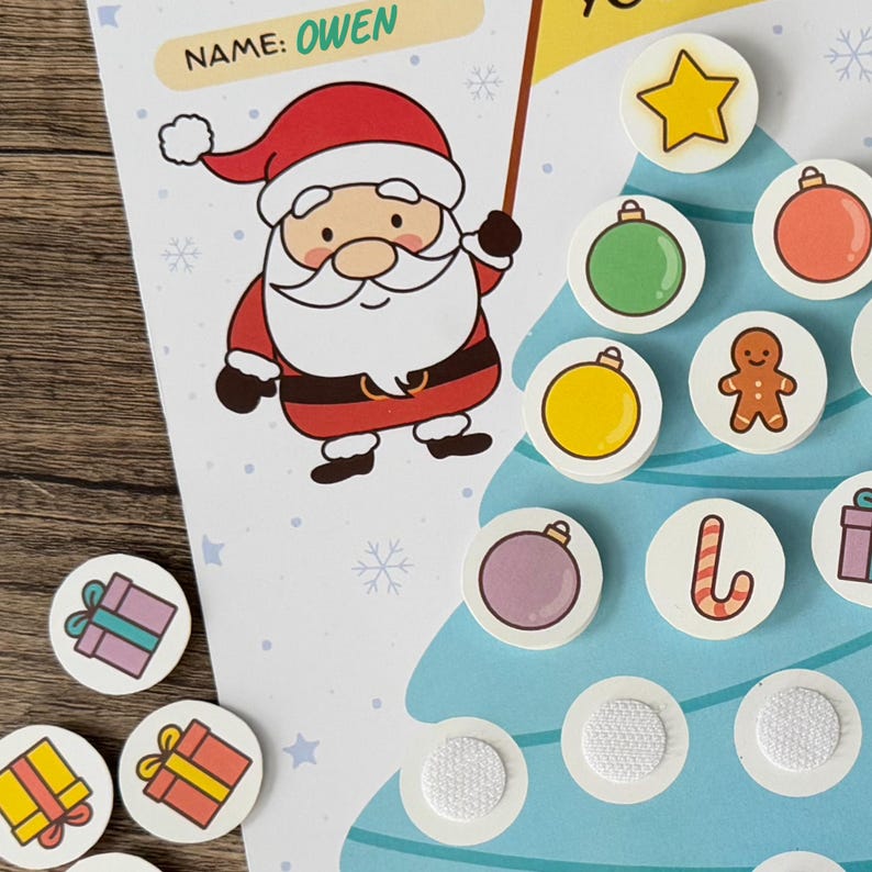 Christmas Reward Chart for Kids | Santa Elf Behavior Board (PDF) - Etsy