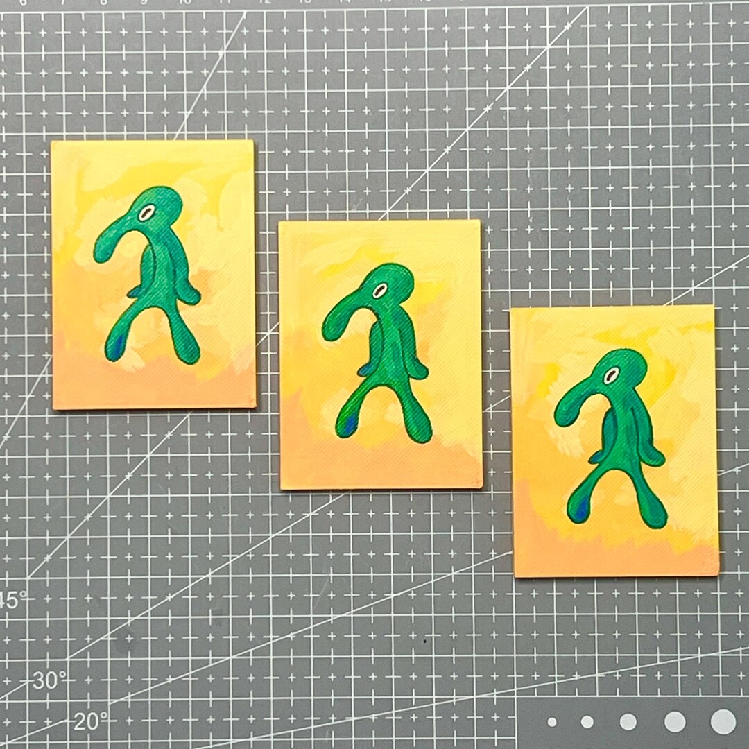 Squidward Bold and Brash Hand-painted Fridge Magnet - Etsy