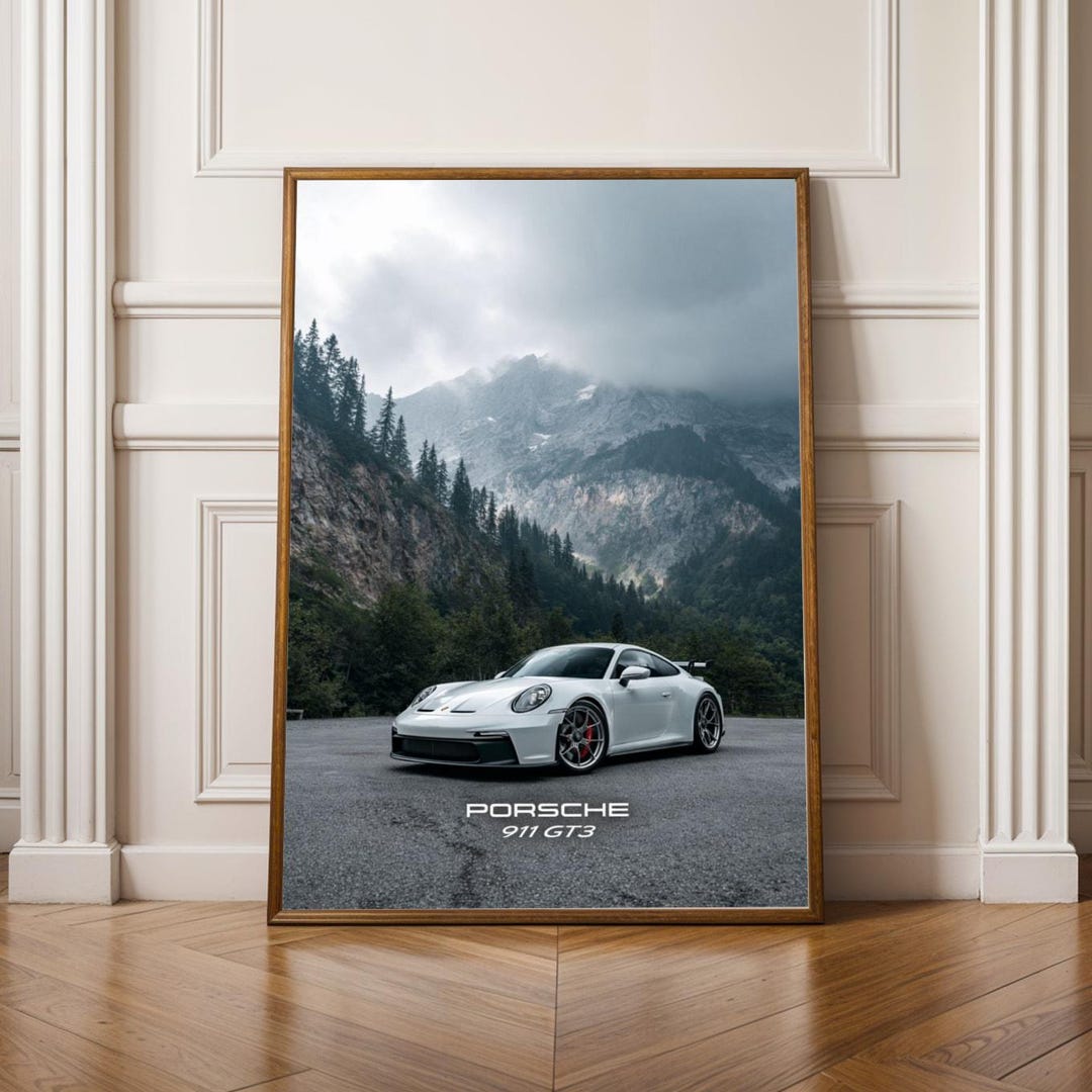 Porsche 911 992 GT3 Wall Art Print | Alpine Porsche GT3 Poster | Luxury ...