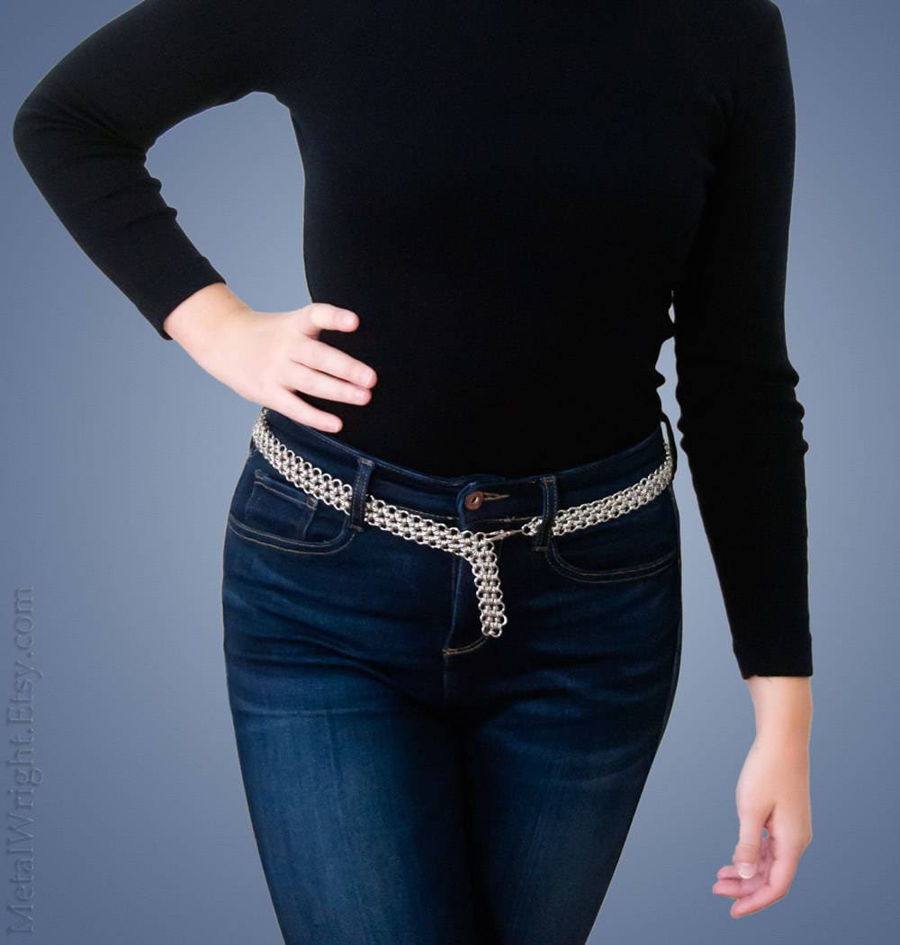 Stainless Steel Chainmail Belt - Etsy