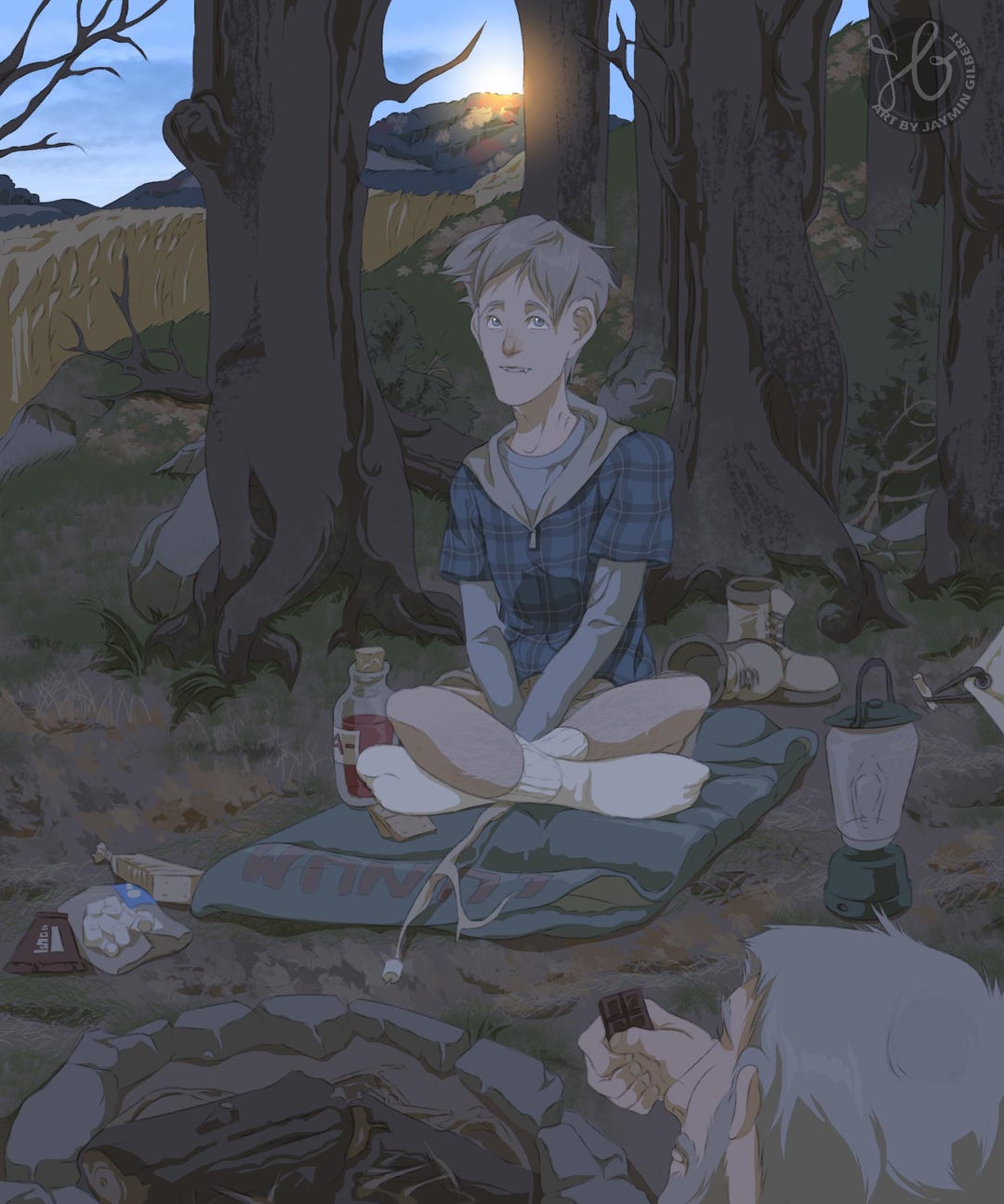 Vampire Boy Camping With His Dad (digital Illustration Bundle) - Etsy