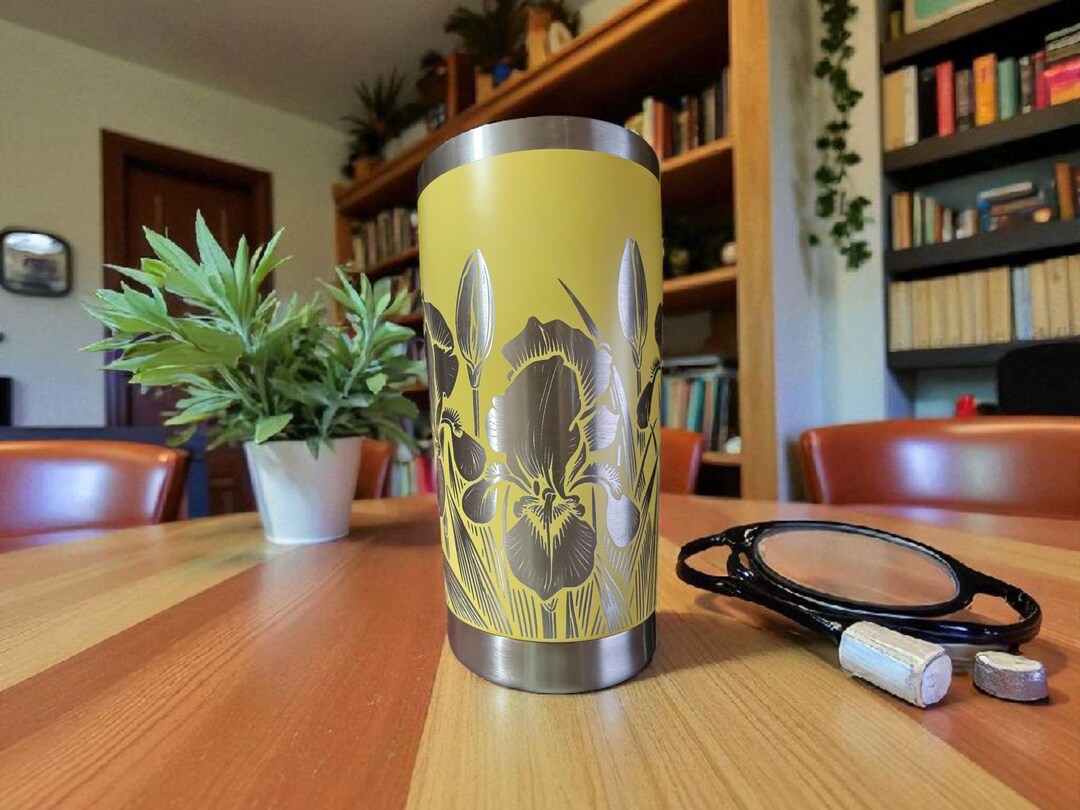 20 Ounce Tumbler With a Floral Patern Made to Order. Multiple Colors to ...