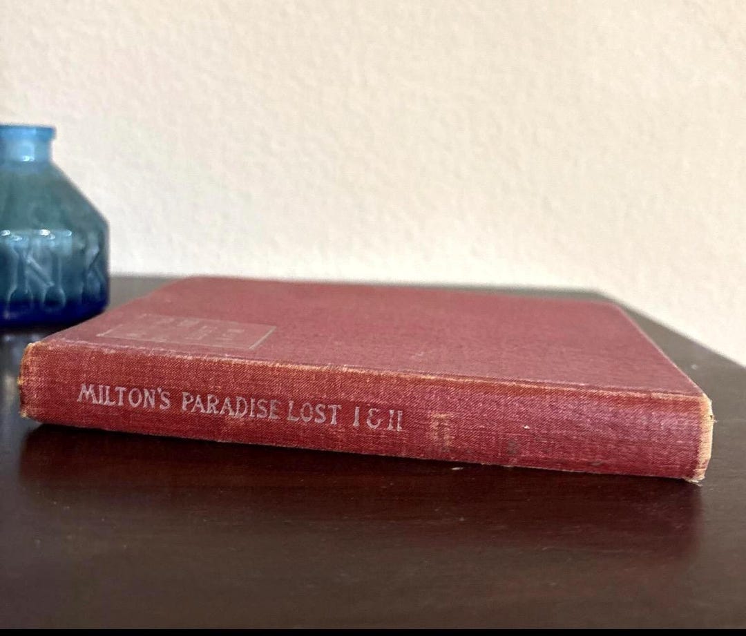Milton’s Paradise Lost Books 1 and 2 Copyright 1900 - Etsy