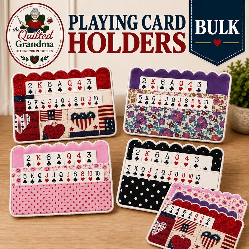 Quilted Card Player Holder - Etsy