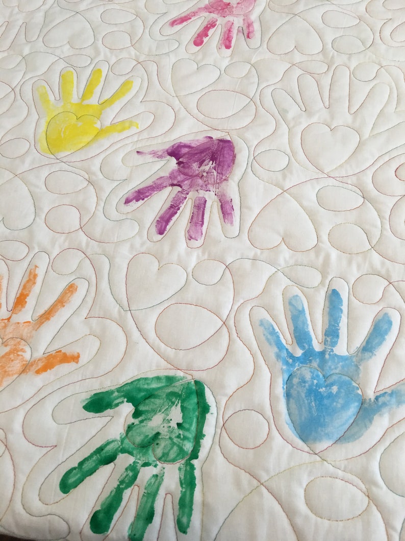 DIY No Sew Hand Print Quilt Kit - Etsy