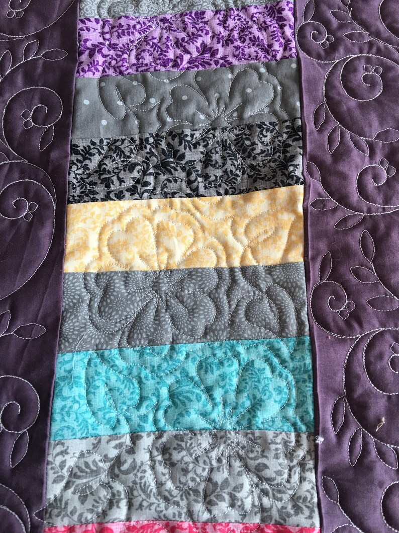 Rainbow Rows Queenhandmade Pieced Quilt - Etsy