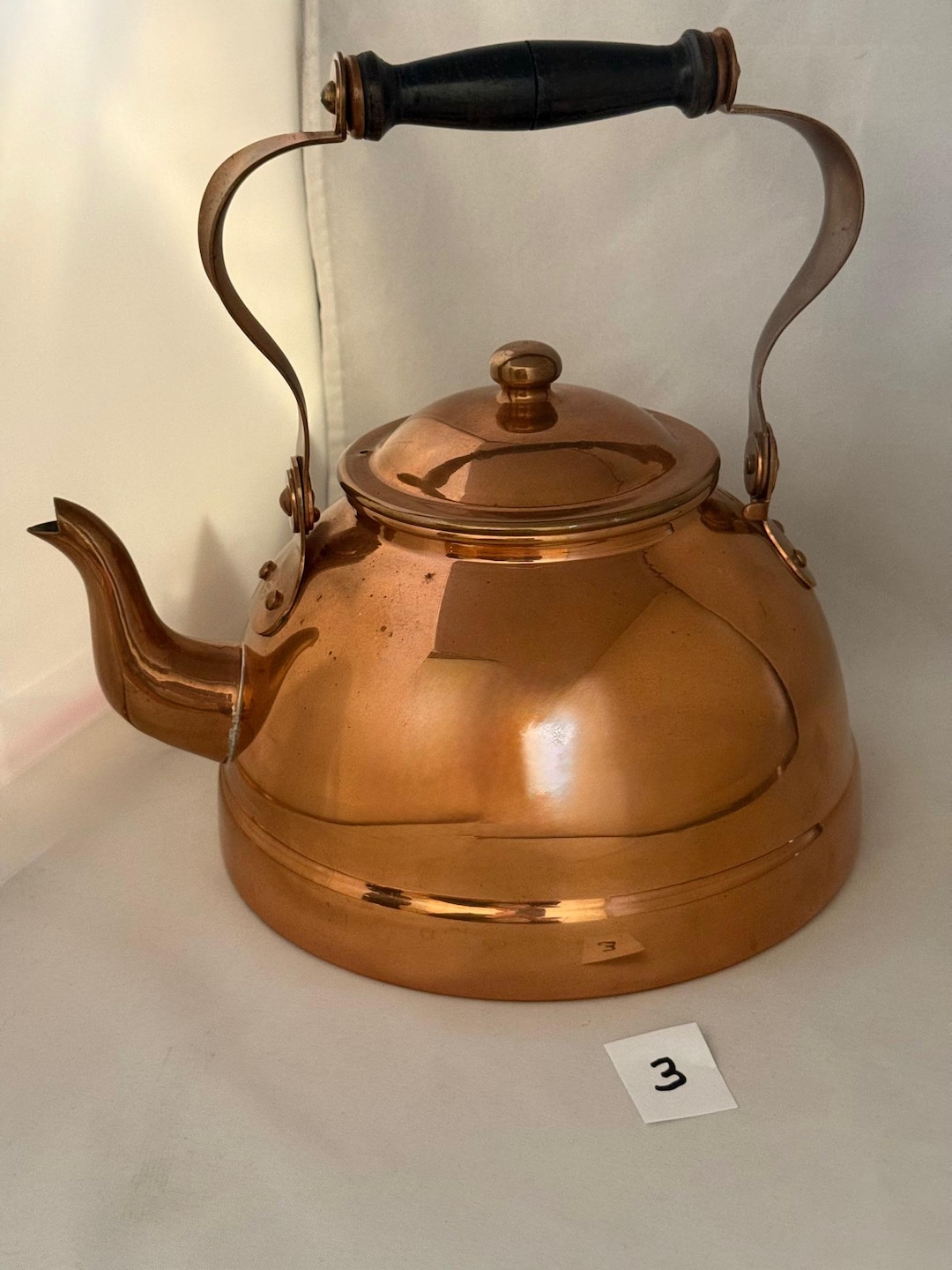 Vintage Douro B&M Copper Stove Top Tea Kettle With Wooden Handle - Etsy