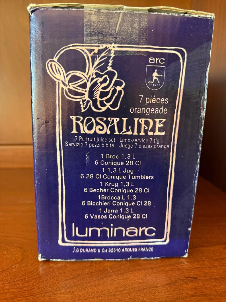 Rosaline Luminarc Pitcher Set - Etsy