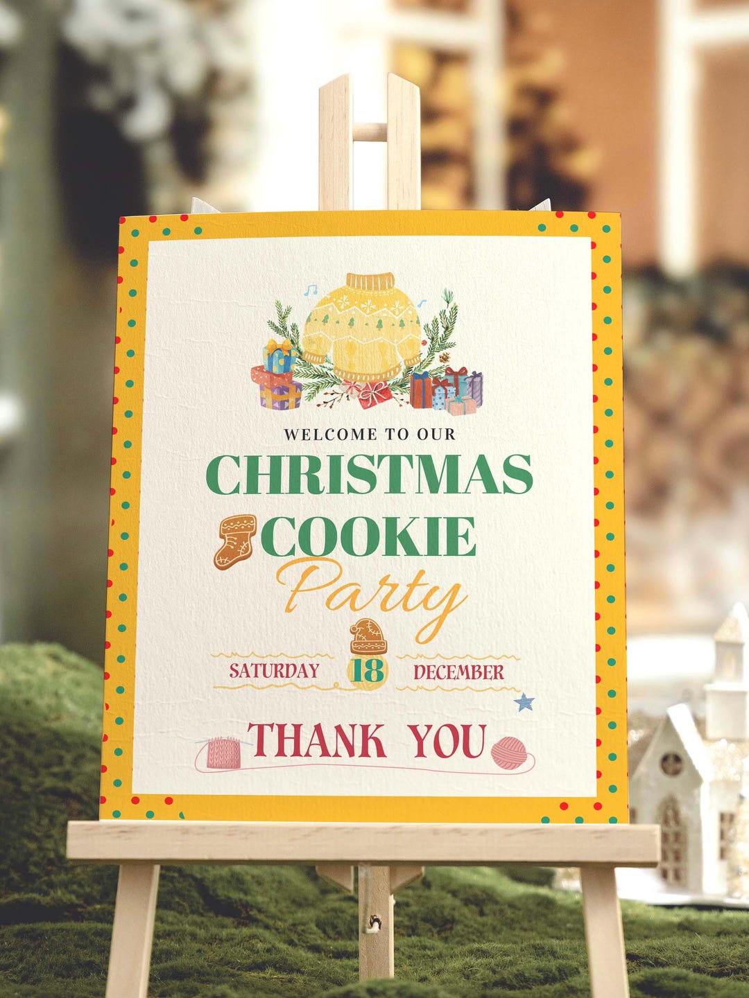 Editable Cookie Exchange Party Sign Printable Welcome Template for ...