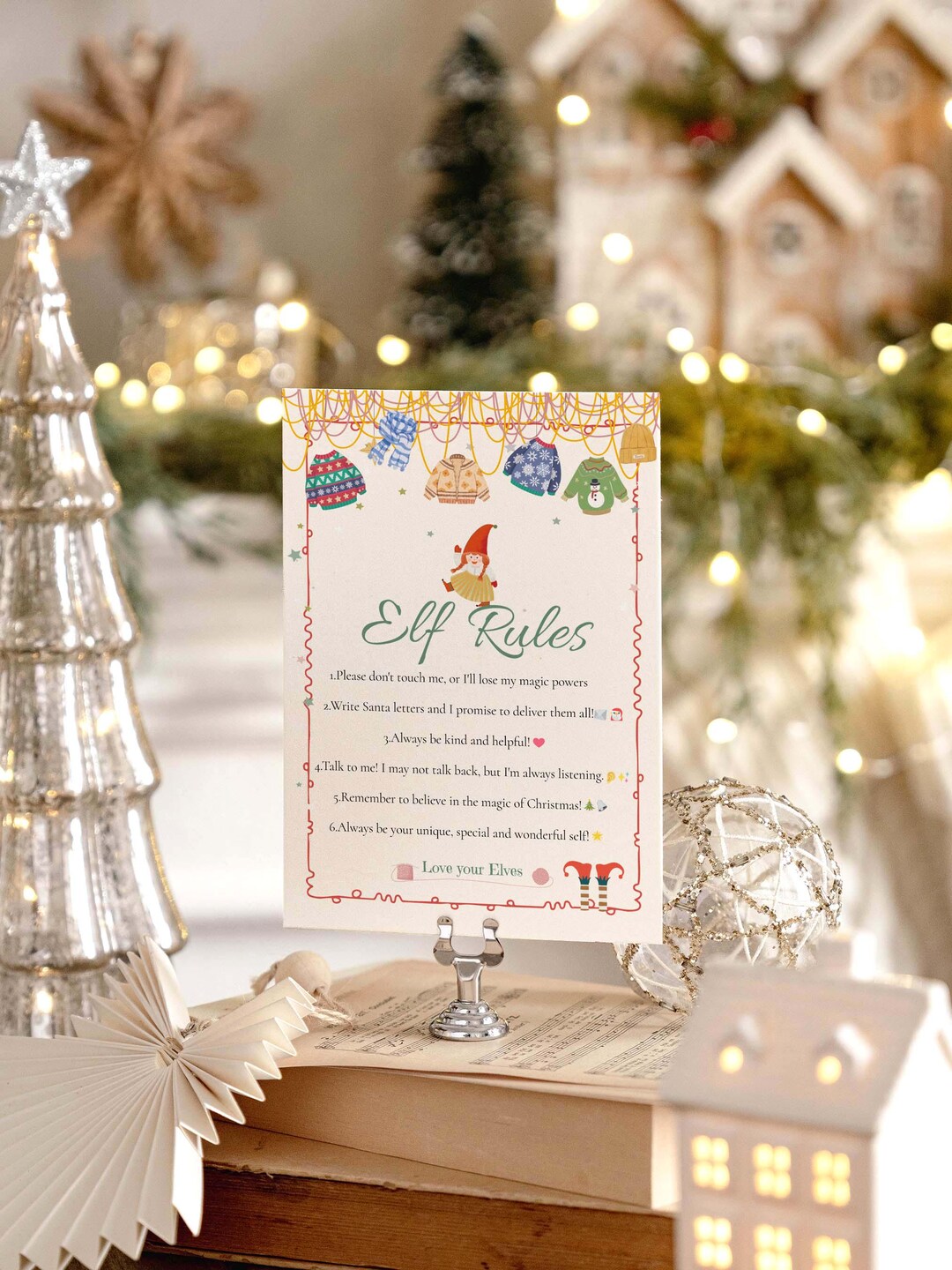 Editable Elf Rules Sign Elf Welcome Letter & Christmas House Rules ...