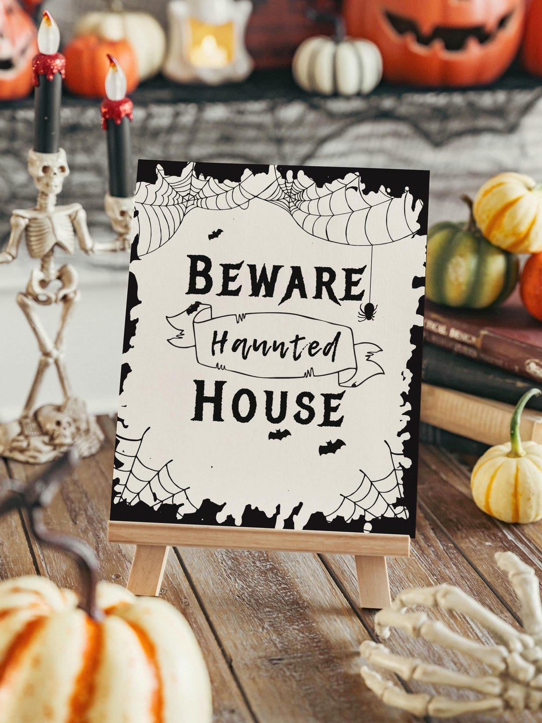 Halloween Party Sign Template, Halloween Table Decor Signs, Halloween ...