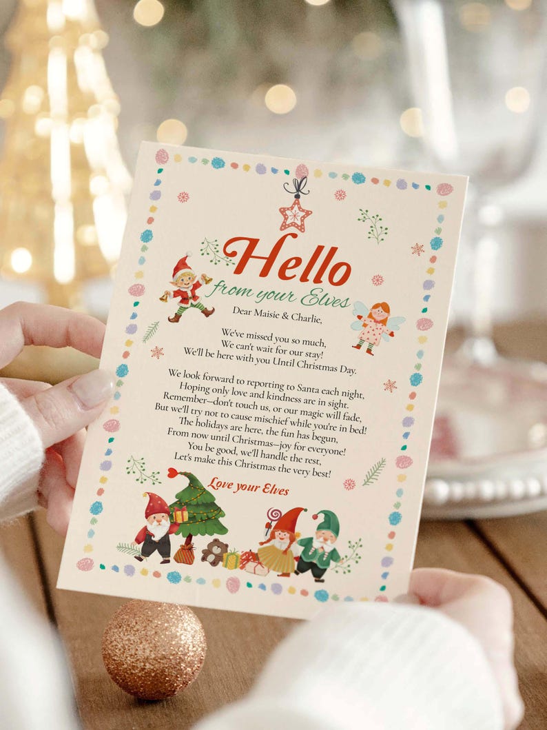Editable Elf Welcome & Goodbye Letter Set, Christmas Elf Arrival and ...