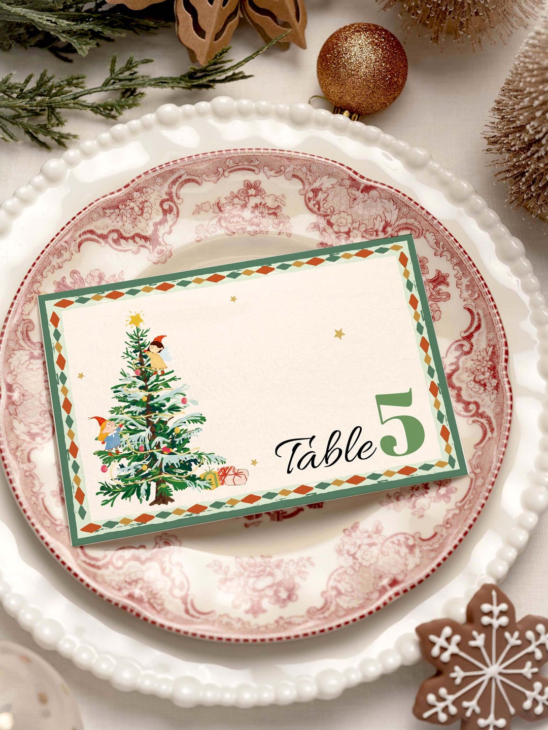 Editable Christmas Party Table Numbers, Holiday Table Number Card ...