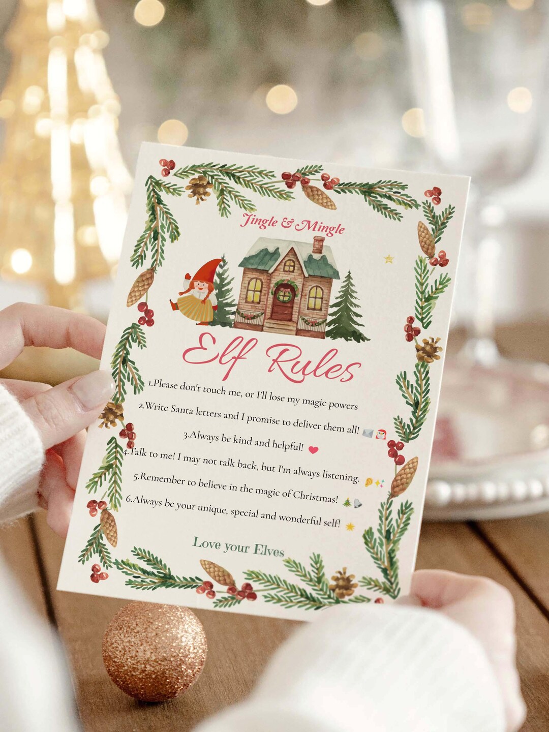 Editable Elf Rules Sign Elf Welcome Letter & Christmas House Rules ...