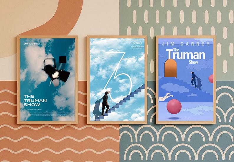 The Truman Show Classic Movie Poster | High Quality Canvas Print ...