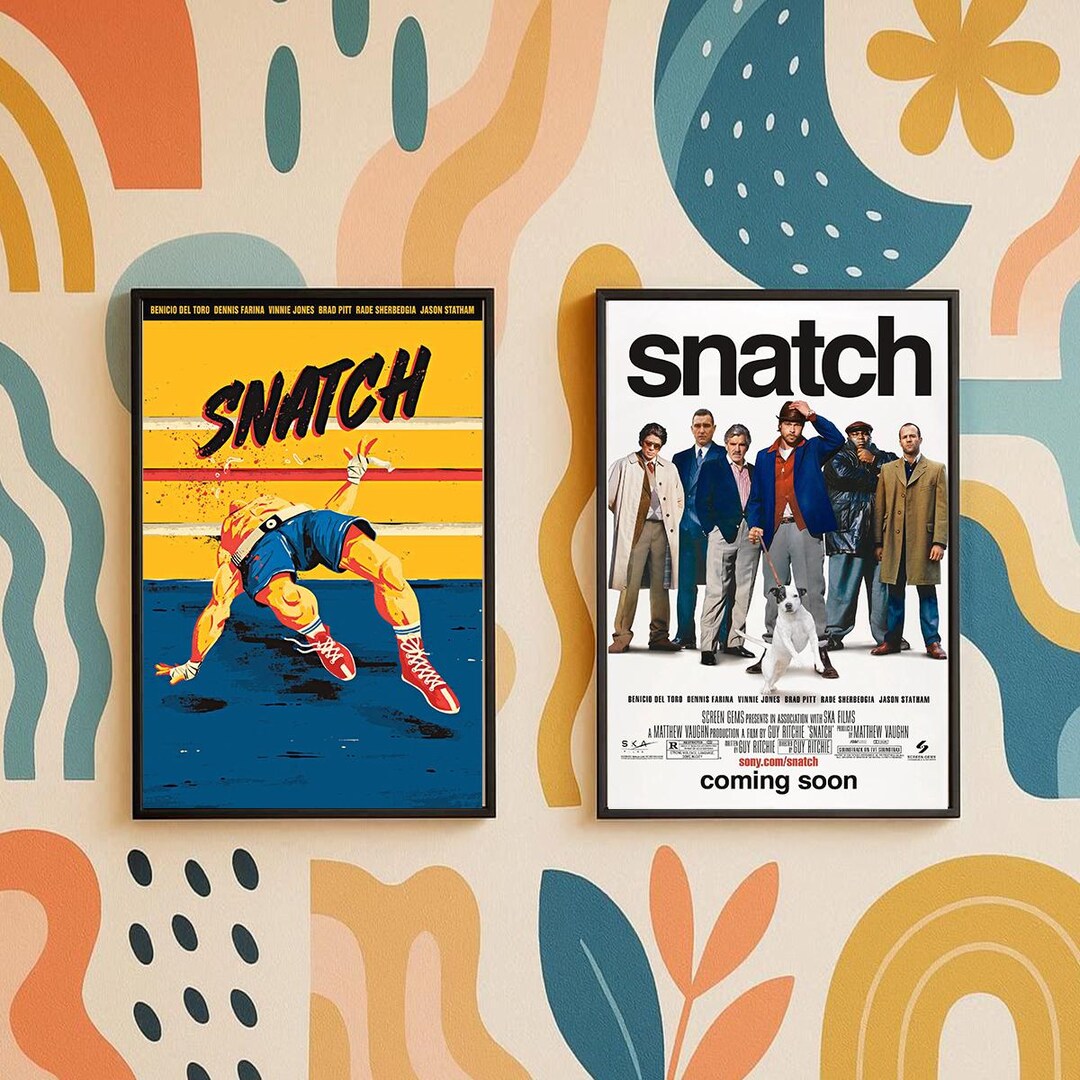Snatch Classic Movie Poster | High Quality Canvas Print | Vintage Movie ...