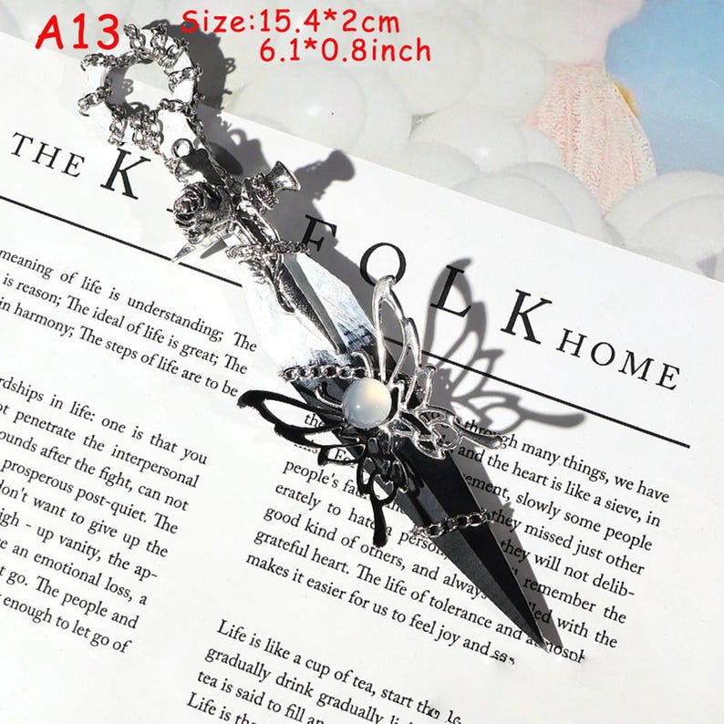 Handmade Gothic Kunai Dagger Decor, Anime Inspired Cosplay Weapon, Dark ...