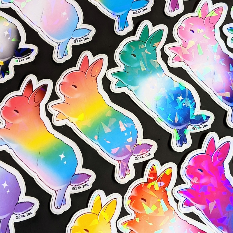 Rabbit Pride Sticker - Etsy