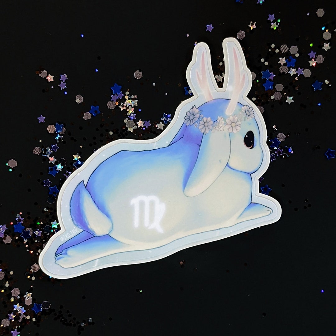 Virgo Zodiac Sign Sticker Cute Bunny Themed Die-cut Sticker - Etsy