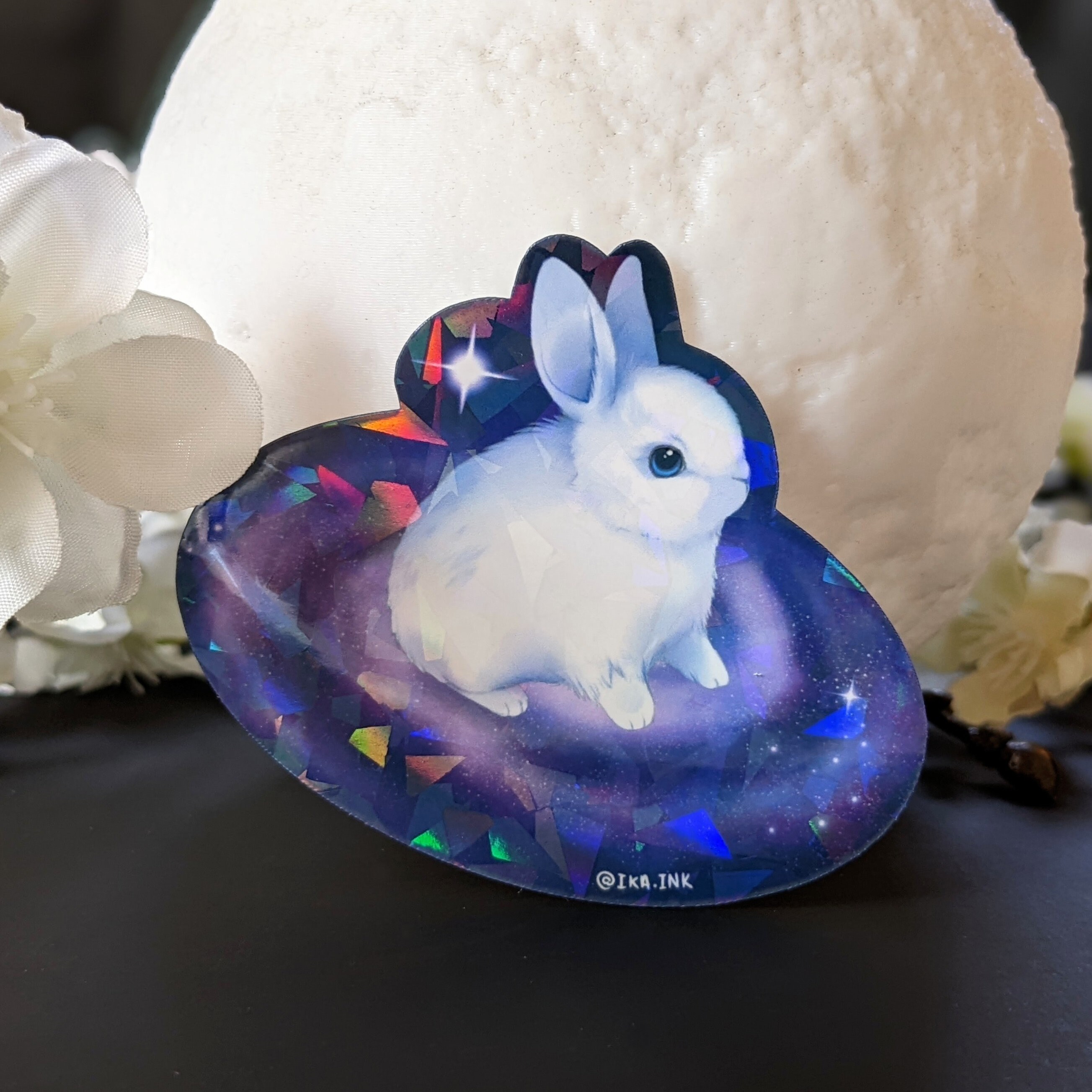 Stickers, Labels & Tags Holographic Vinyl Sticker Space Bunny Stickers ...