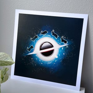 Space Bunnies Black Hole Coffee Art Print | Celestial Rabbit ...