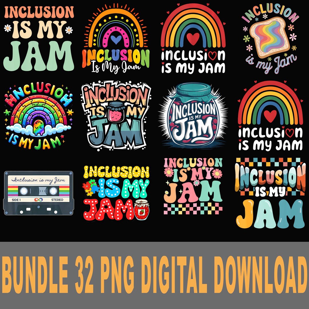 Inclusion is My Jam PNG – Teacher Advocate Autism Awareness Sublimation ...