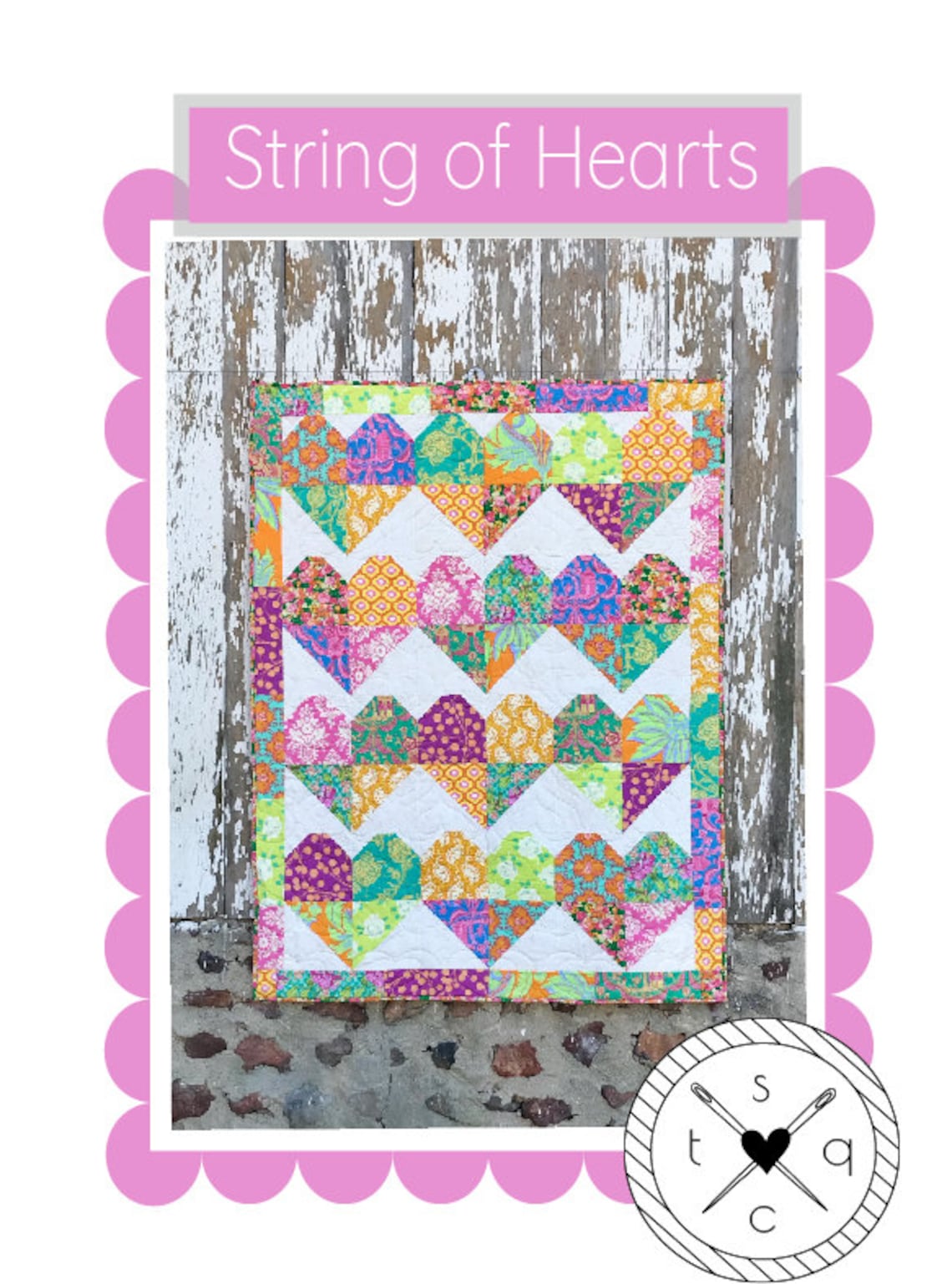 String of Hearts -- PDF Quilt Pattern - Etsy