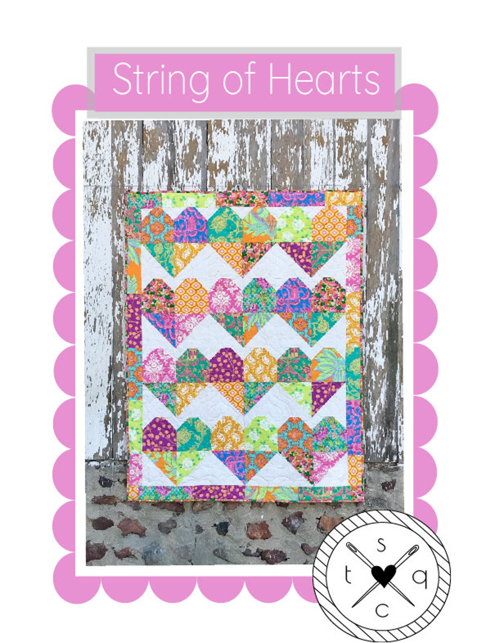 String of Hearts -- PDF Quilt Pattern - Etsy