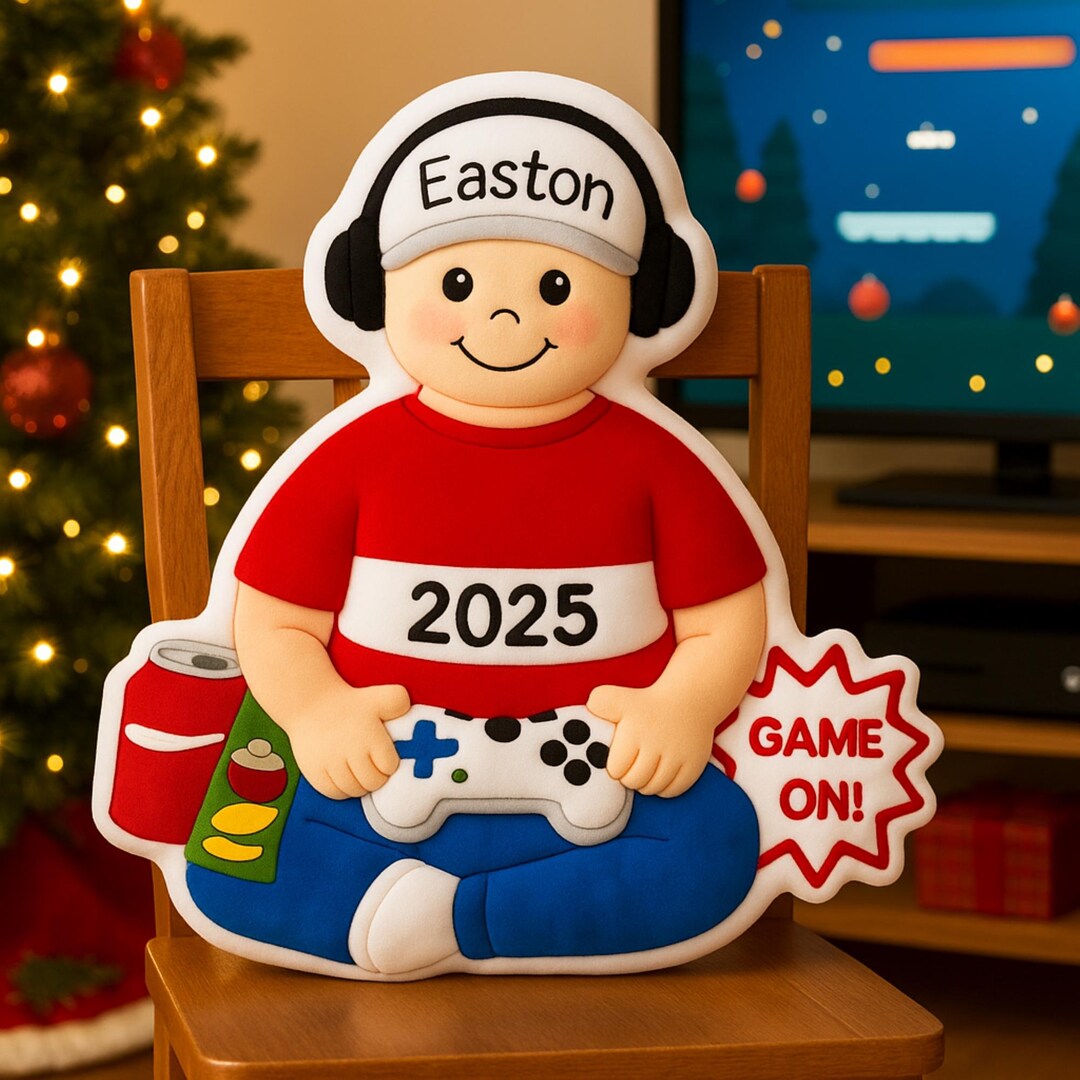 Personalized Game Controller Pillow: Custom Name, Plush Kid's Room ...