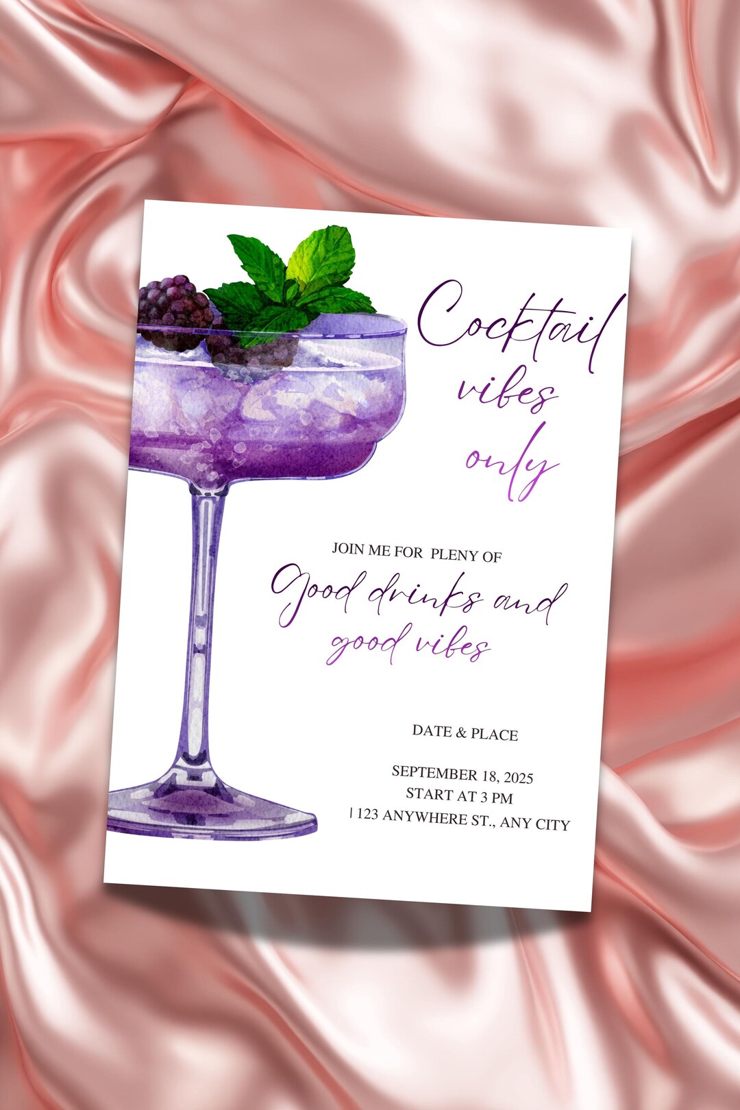 Girls Night Cocktail Party Invitation Girls Night Invit Cocktail Party ...