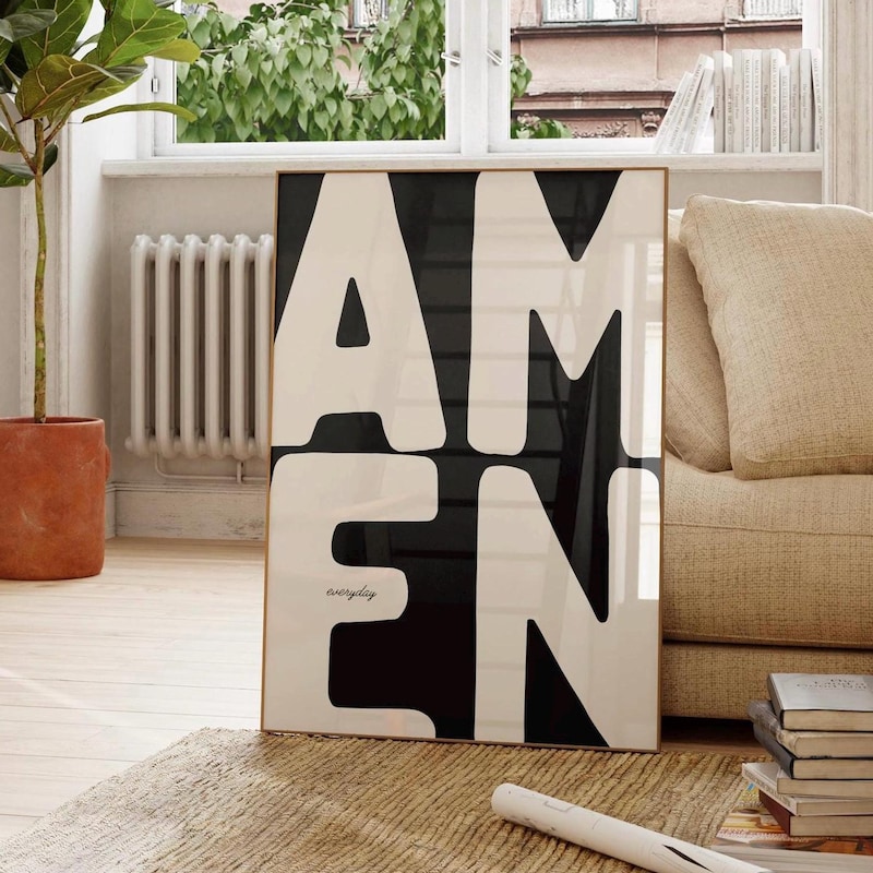 Christian Typography Poster - Etsy
