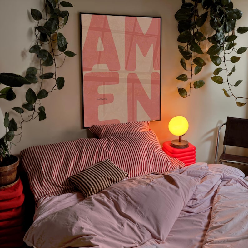 Amen Everyday Print - Christian Wall Art, Modern Faith Quote Poster ...