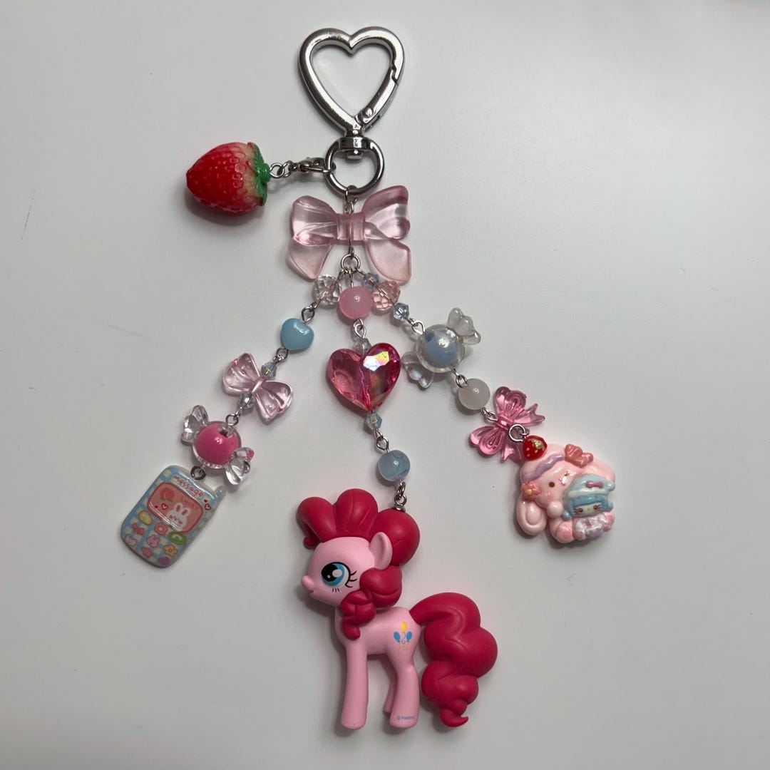 Pinkie Pie: My Little Pony Keychain With Heart Clasp - Etsy