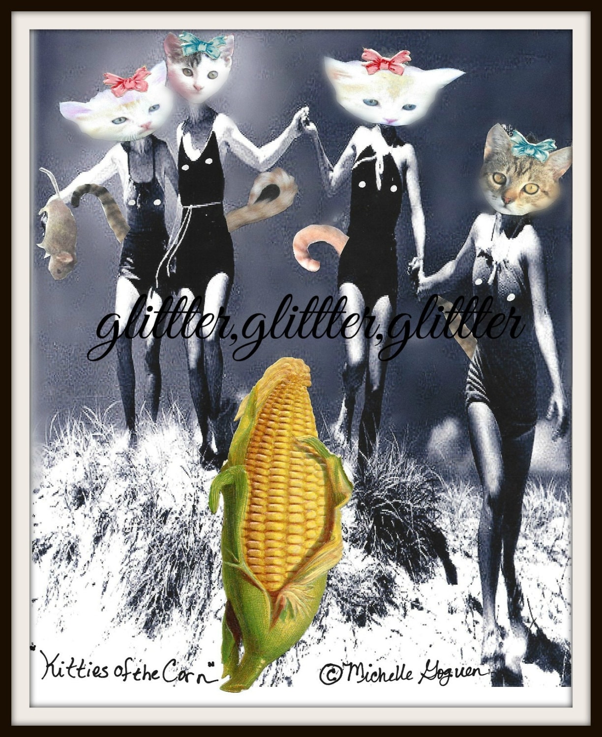 Kitties of the Corn, Altered Art/collage, 8x10 Print - Etsy