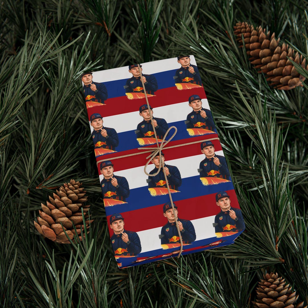 Max Verstappen Middle Finger Wrapping Paper, F1 Racing Fan Gift - Etsy