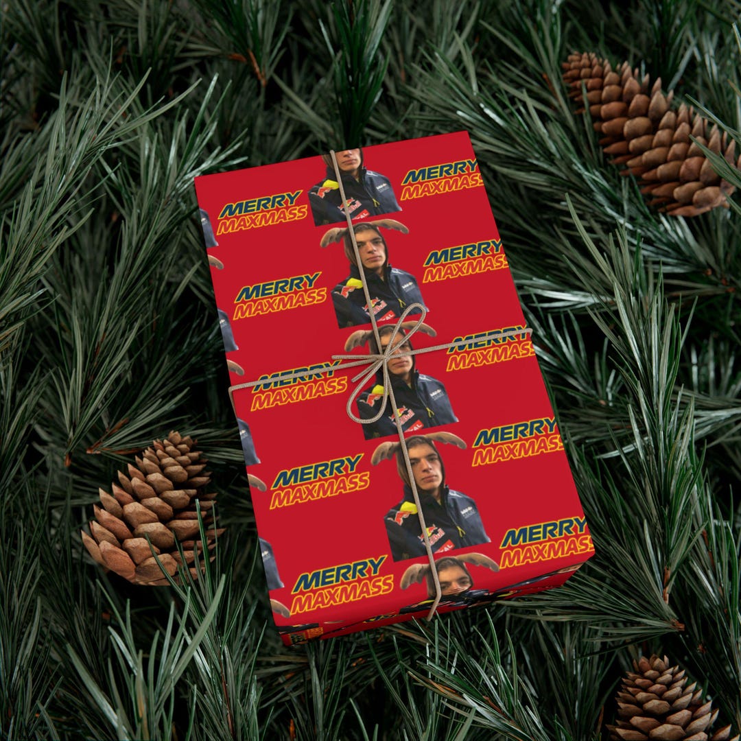 Max Verstappen Christmas Wrapping Paper – F1 Racing Gift - Etsy