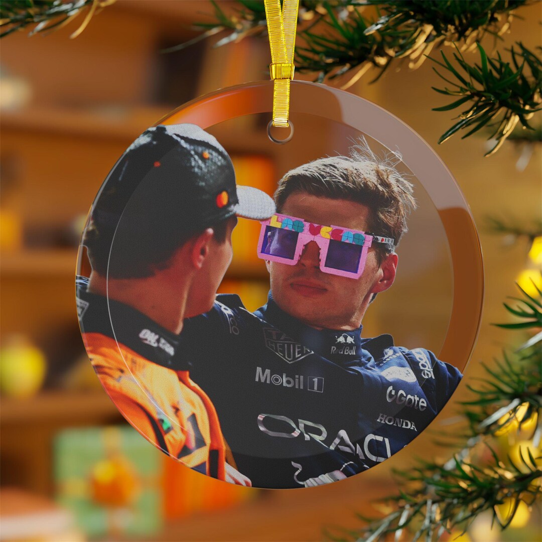 Max Verstappen Las Vegas GP Glass Ornament, Racing Fan Gift - Etsy
