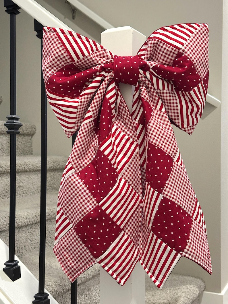 Large Patchwork Bow Pattern PDF, Sewing Pattern Large Bow Step by Steps ...