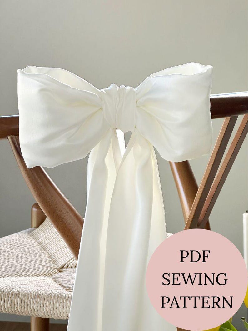 Bow Pattern PDF, Sewing Pattern Large Bow Step by Steps - Etsy