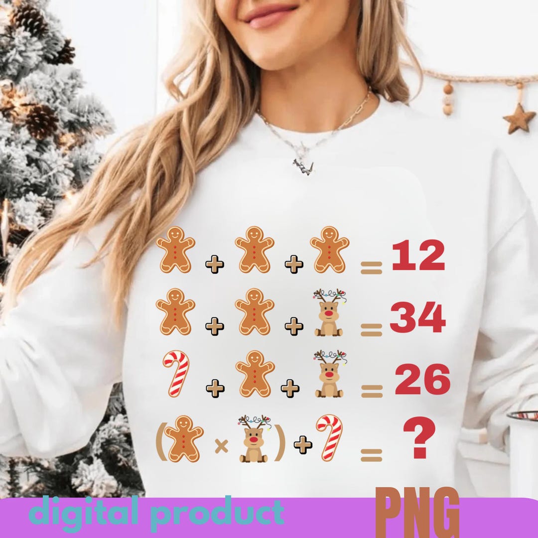 Funny Christmas Math Puzzle PNG , Equation Logic Santa , Order of ...