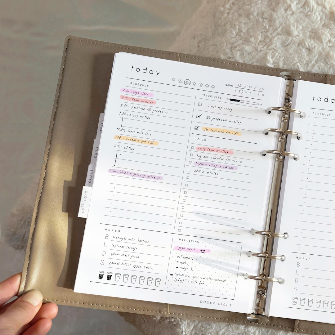 Minimalist Daily Planner Printable: To-do List, Productivity, Schedule ...