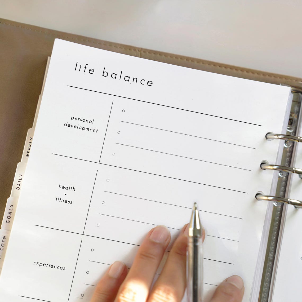 Life Balance Planner, 8 Areas of Life, Goal Planner (printable ...